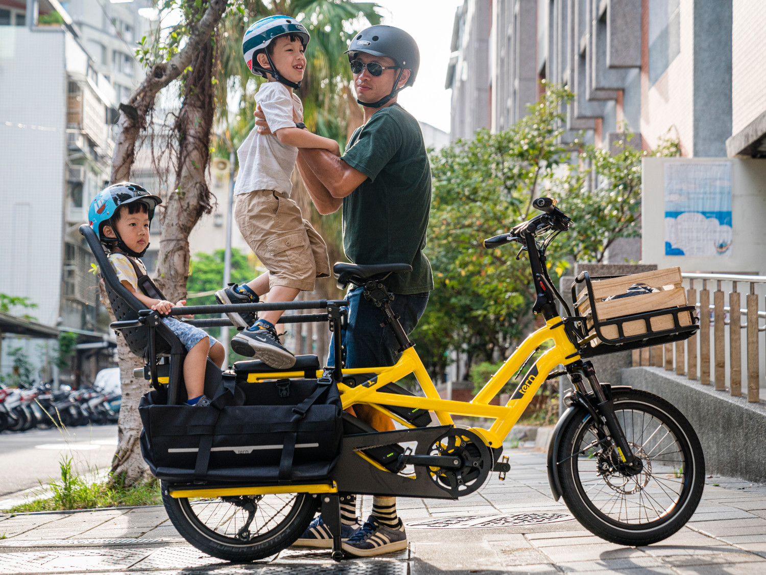 Kompaktes Lastenvelo, noch grösser